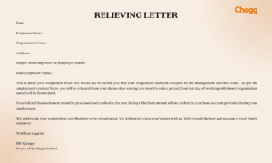 Relieving Letter Format Guide - Easy Samples, Uses in 2025