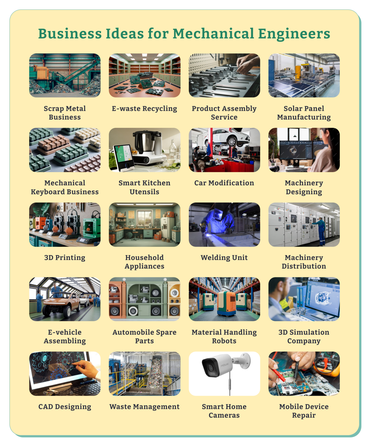 20 Best Business Ideas for Mechanical Engineers in 2025