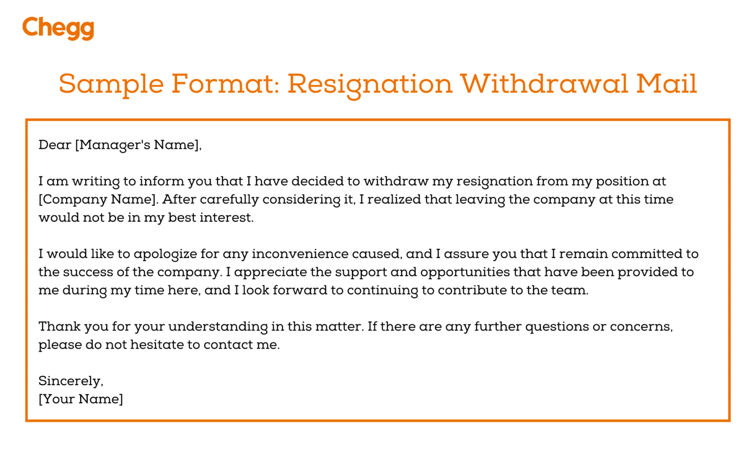 Resignation Withdrawal Mail - 8 Easy yet powerful formats