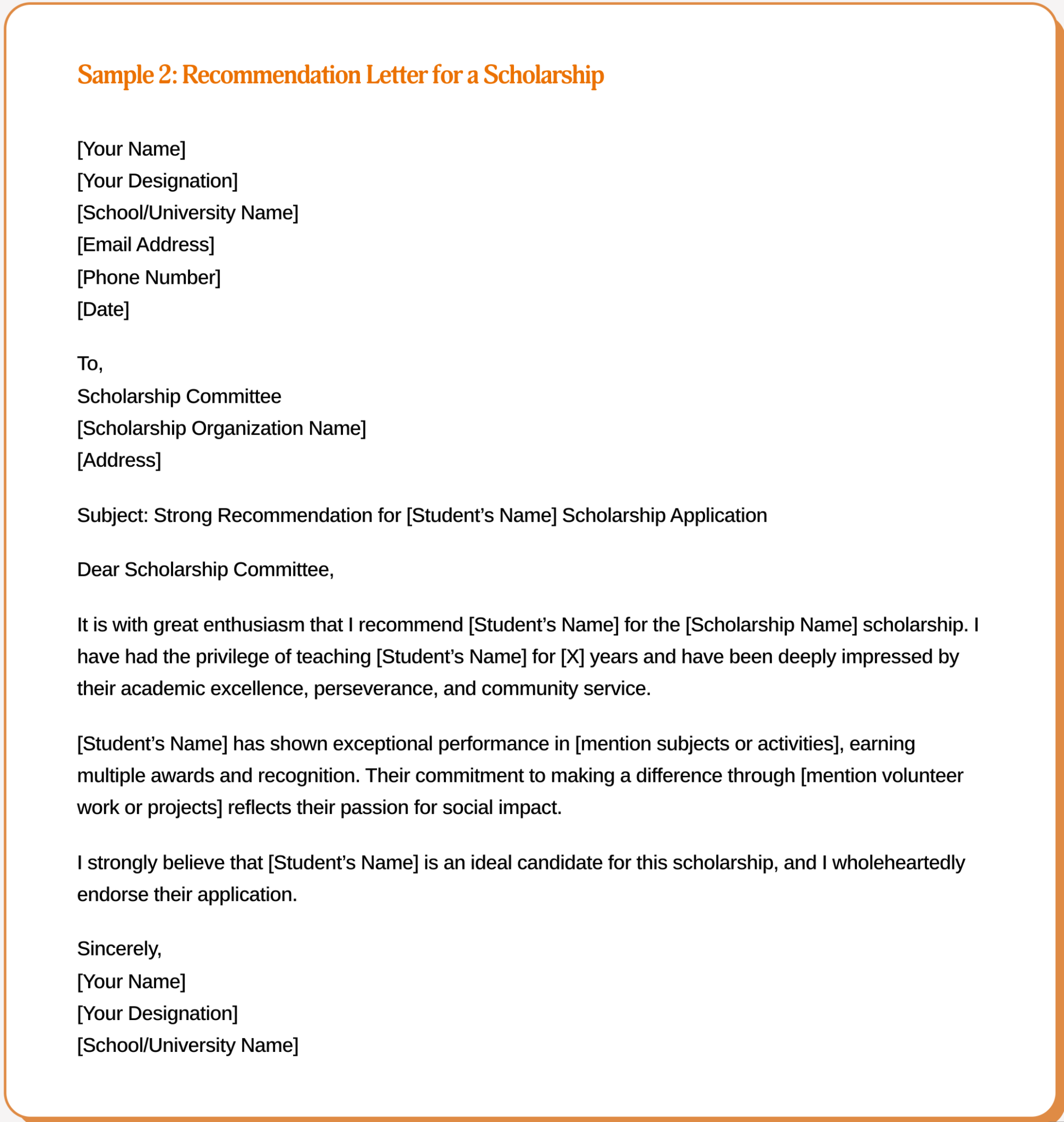 8 Effective Strategies for a Recommendation Letter for Students