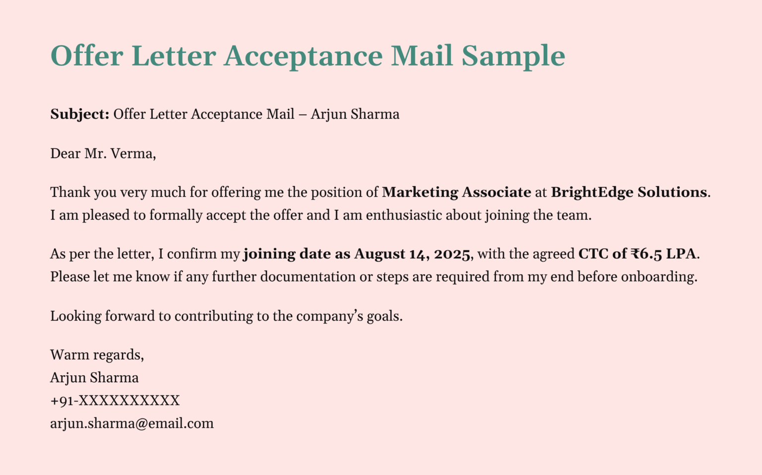 Offer Letter Acceptance Mail: 7 Positive Steps to Success