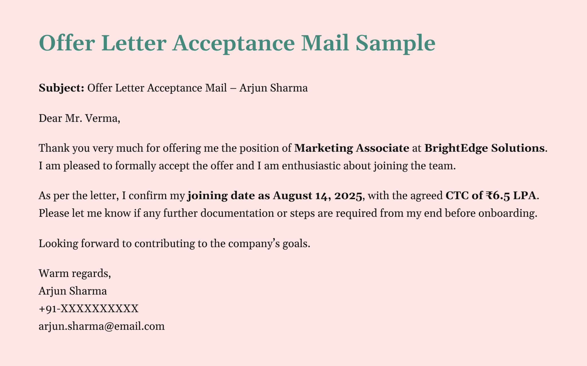 Offer Letter Acceptance Mail: 7 Positive Steps to Success