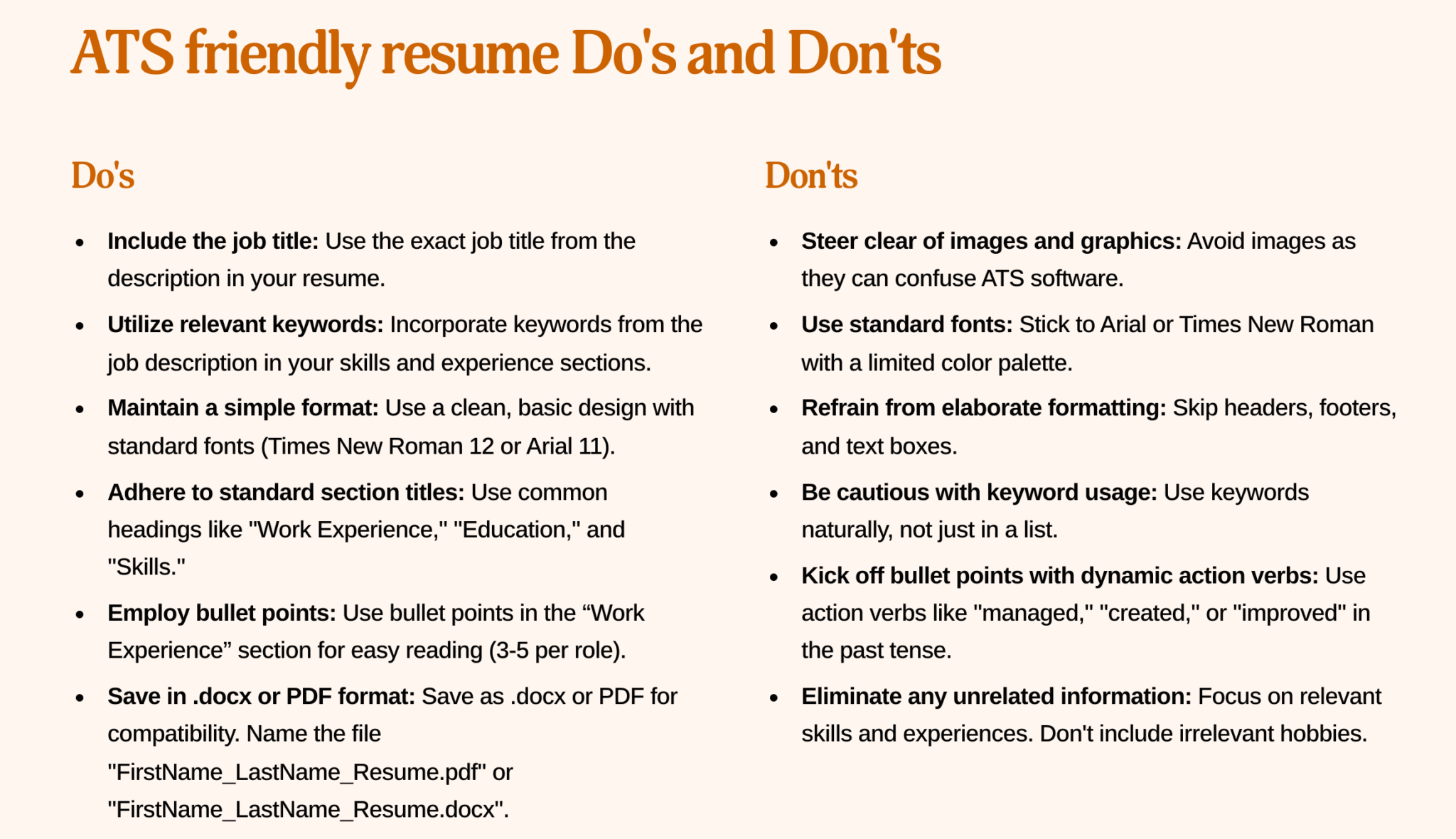 ATS Friendly Resume(2025) - The Best Formats and Templates