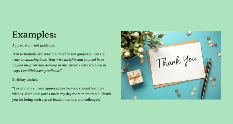 Thank You Note to Boss: 5 Creative Ways