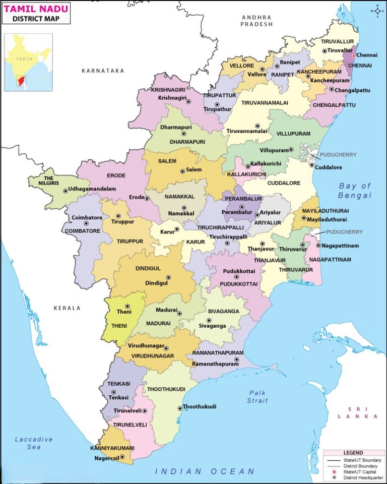 How Many District in Tamilnadu-2025 Count & Latest District List