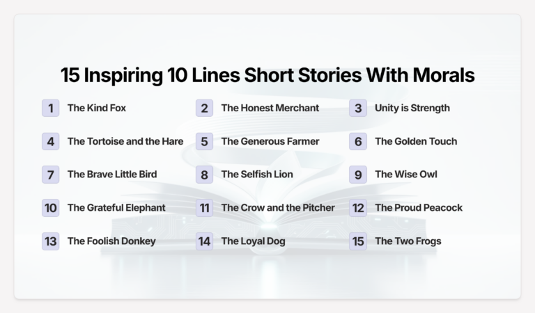 Quick 10 Lines Short Stories with Moral in English