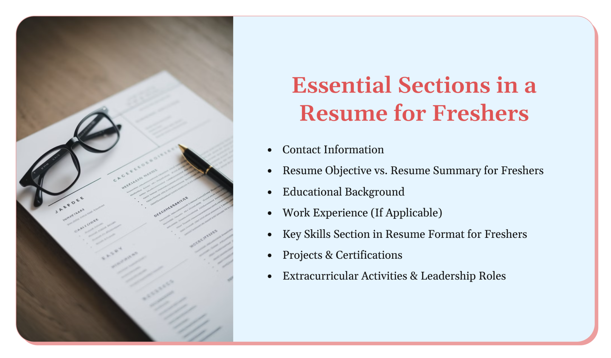 Best Resume Format for Freshers: 7 Essential Key Sections
