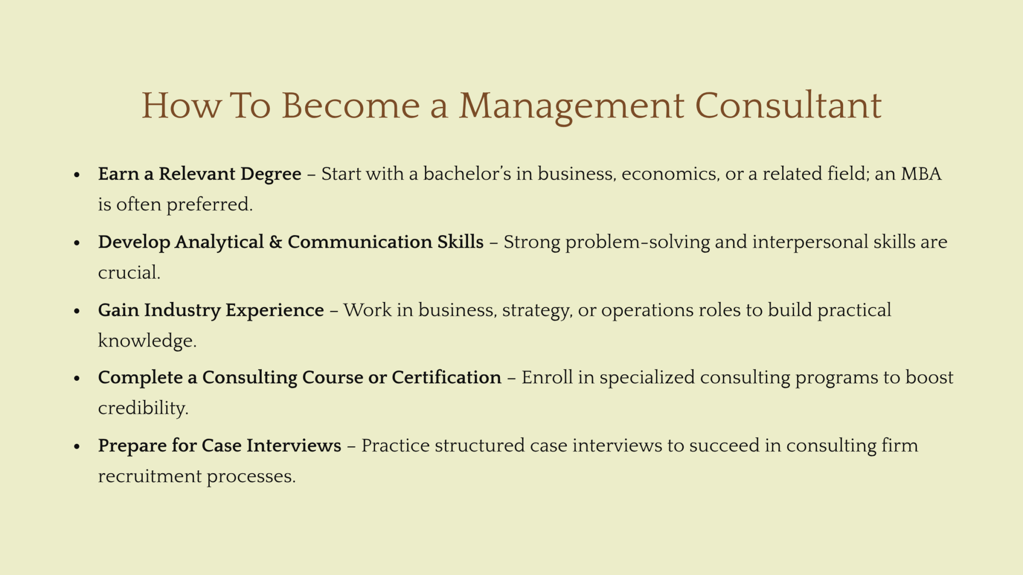 Management Consultant Courses: Best Guide & Careers 2025